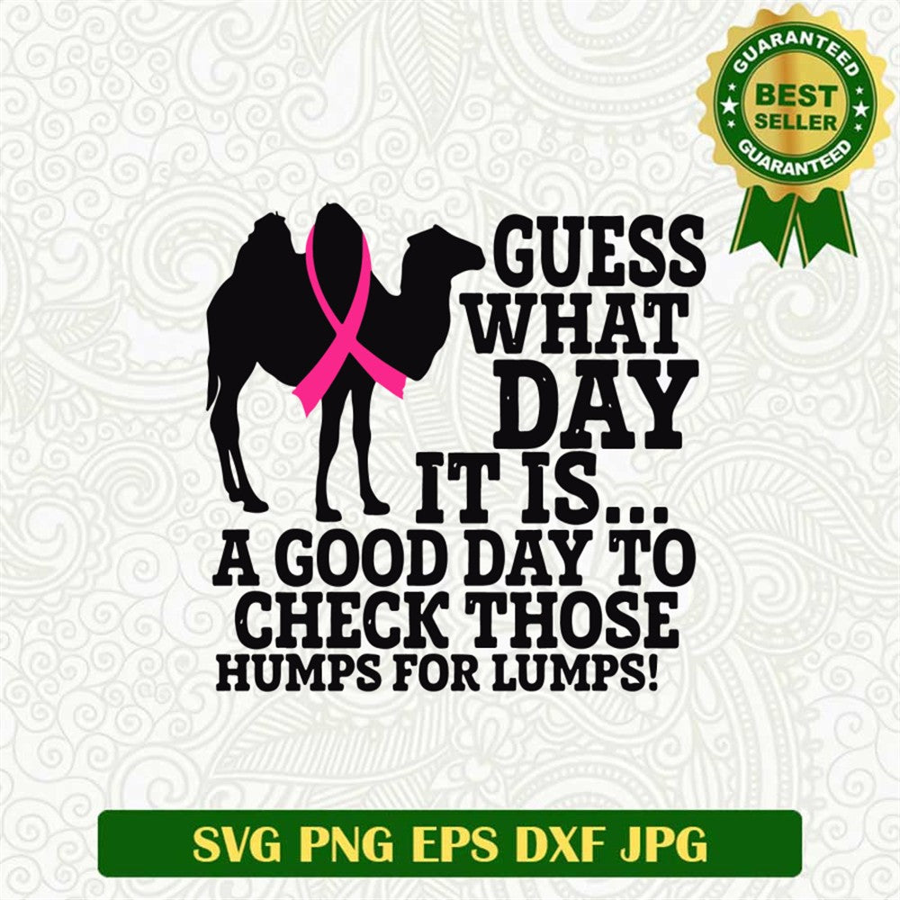Funny Cancer Slogan Svg, Cheeky Pink Awareness Svg, Humps Breast Check – Lightberty