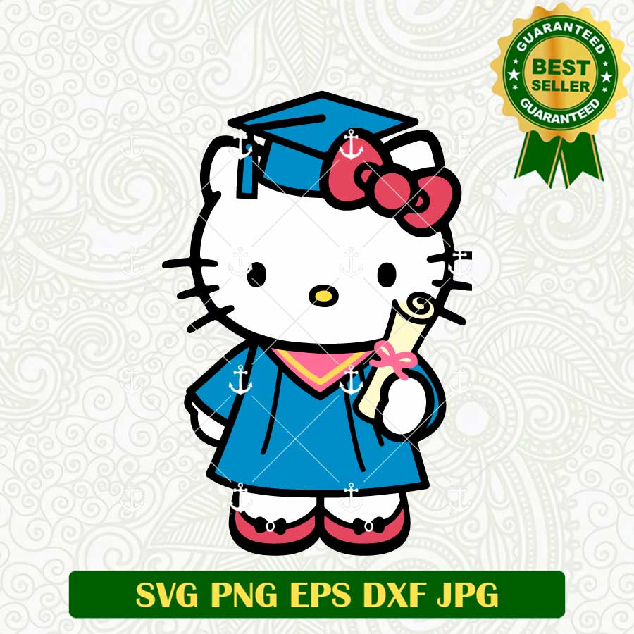 Hello Kitty Diploma Graduate SVG, Hello Kitty Graduate SVG, Hello Kitt – Lightberty