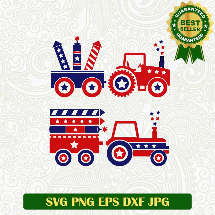 Truck car fireworks SVG, fourth of July SVG, 4th of July American truck ...