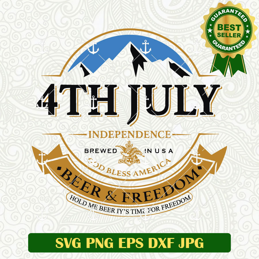 4th Of July Beer And Freedom Coors Light SVG, USA Independence Day Beer ...