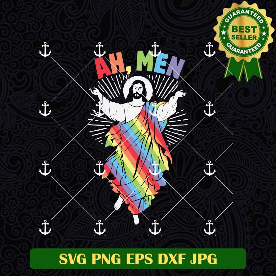 Ah Men Jesus Christ SVG, Jesus LGBT SVG PNG – Lightberty