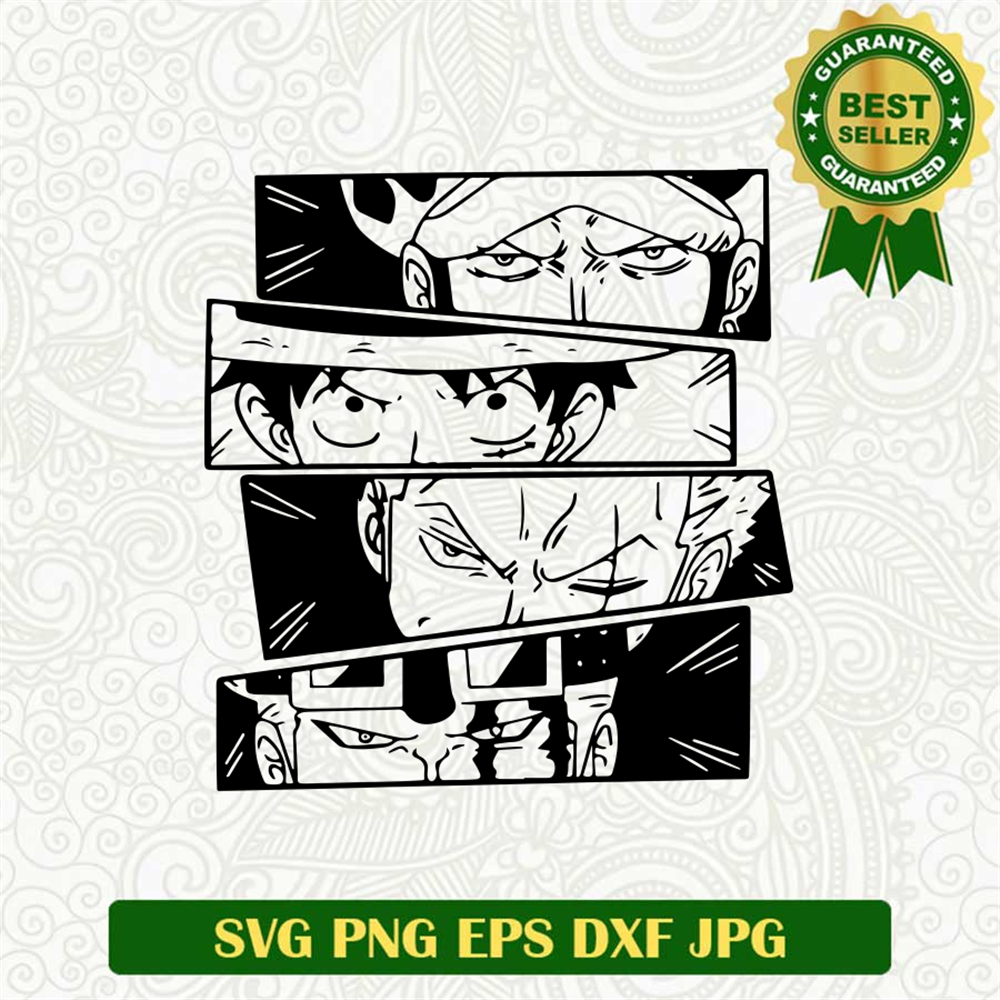 Anime Character SVG, One Piece SVG, Roronoa Zoro, Monkey D. Luffy, Tra ...