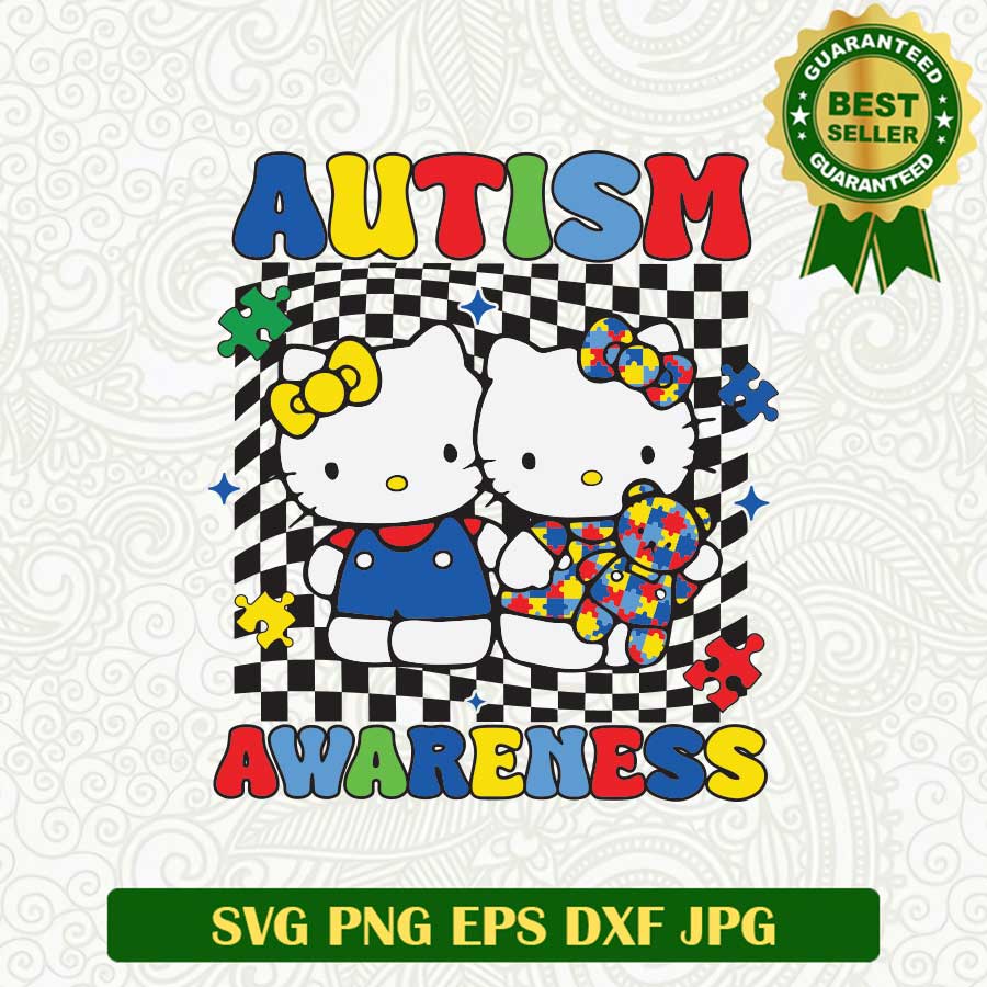 Autism Awareness Hello Kitty SVG, Hello Kitty SVG PNG – Lightberty