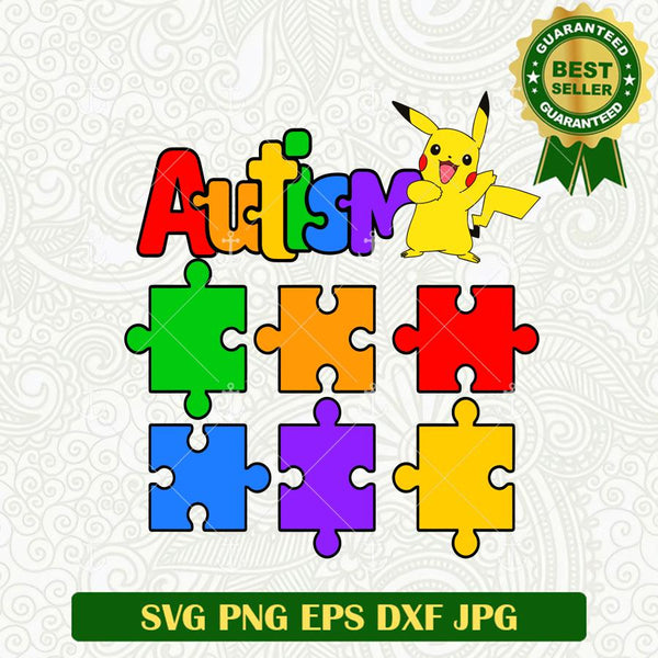 Autism Pikachu Piece SVG, Autism Pomemon SVG PNG – Lightberty