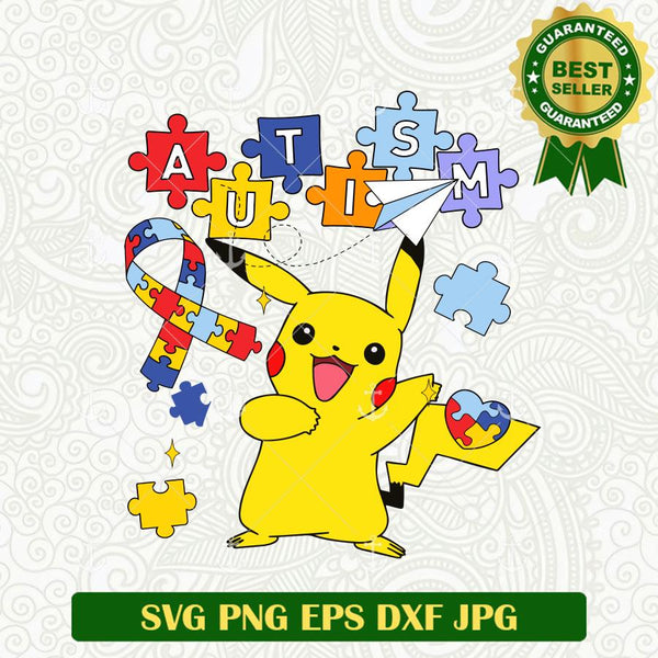 Autism Pikachu Puzzle SVG, Fpokemon Autism SVG PNG – Lightberty