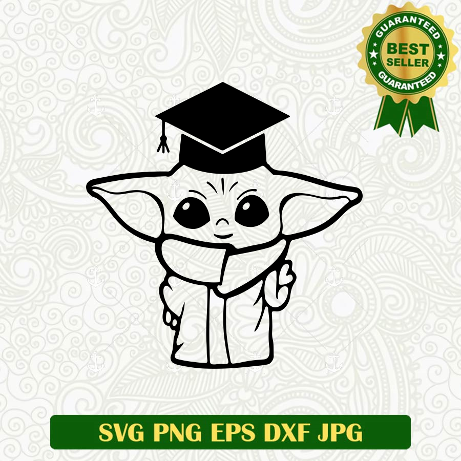 Baby Yoda Graduation SVG, Graduation Cap SVG, Baby Yoda SVG – Lightberty