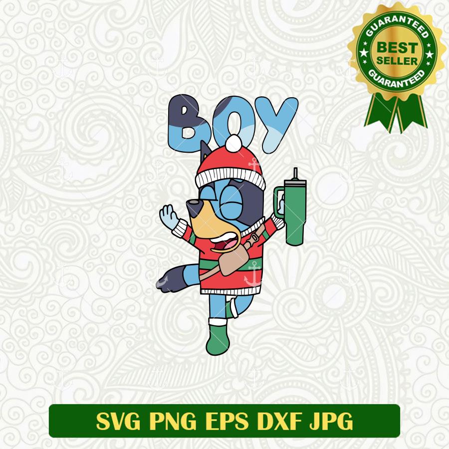 Bluey Boy Stanley Cup SVG, Bluey Santa Claus SVG PNG – Lightberty