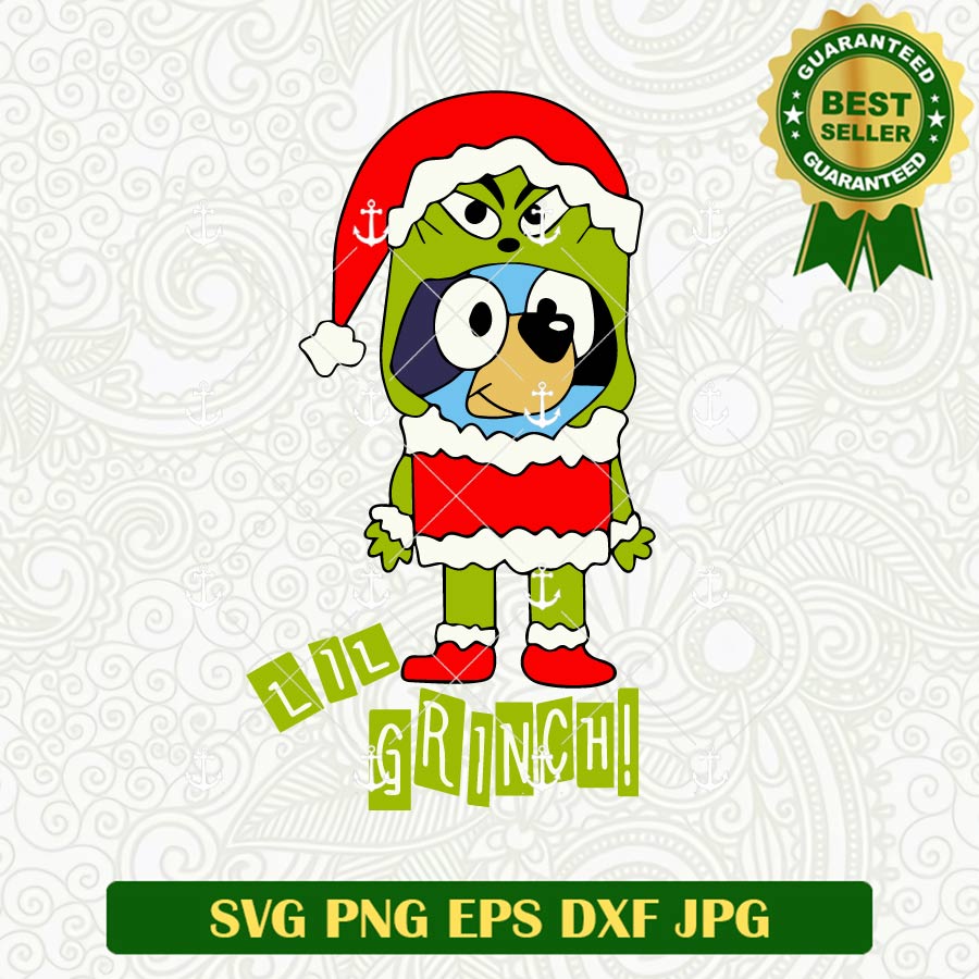 Bluey Costume Grinch Christmas SVG, Bluey Lil Grinch SVG, Grinch Chris ...