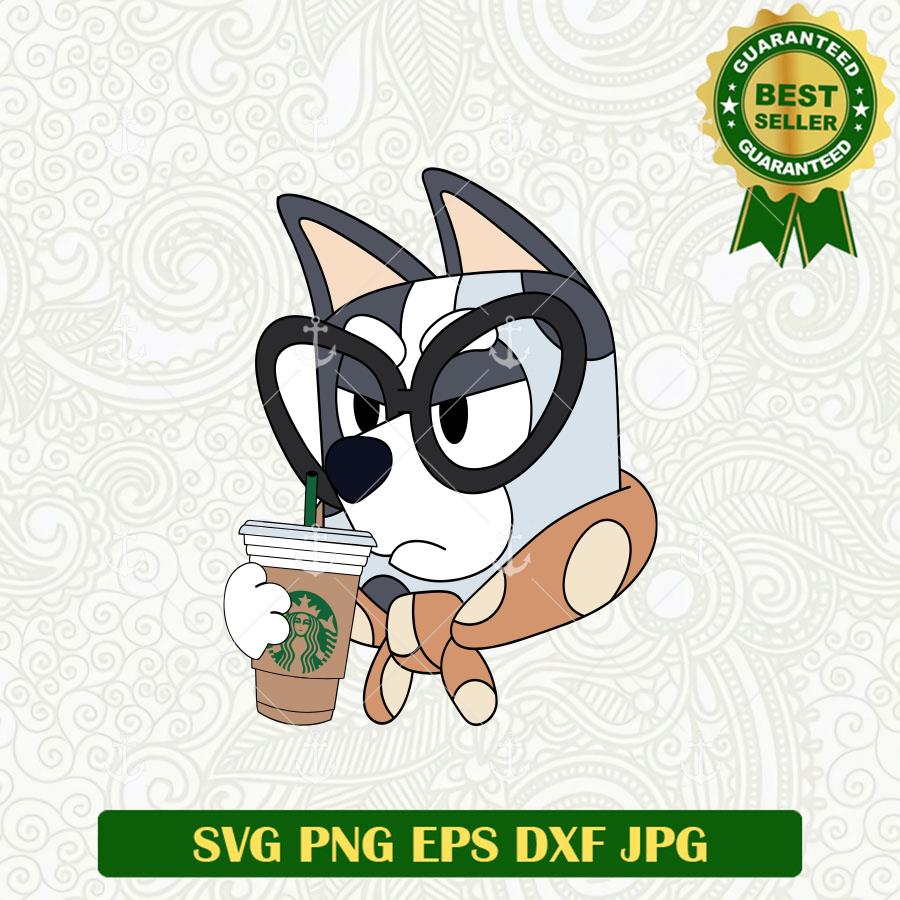 Bluey Drink Coffee SVG, Bluey Nana SVG PNG file – Lightberty