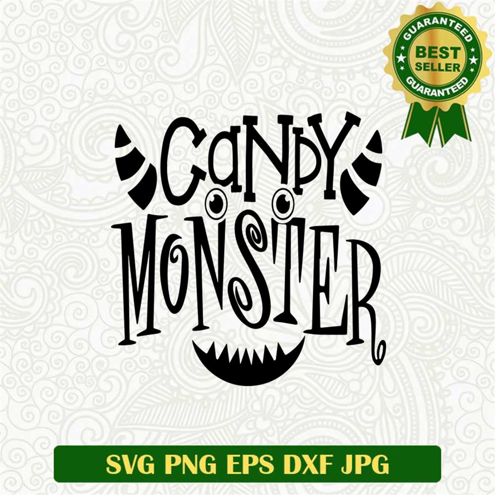 Candy Monster SVG, Halloween Creature SVG, Funny Spooky SVG PNG ...
