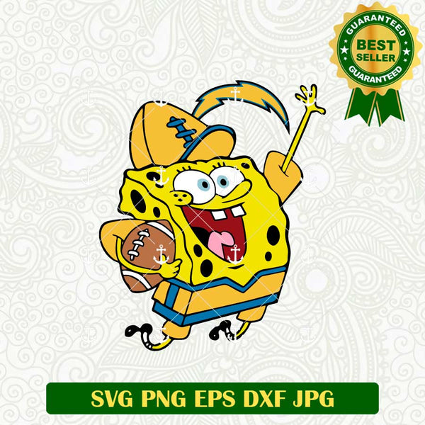 Chargers SpongeBob SquarePants SVG, Chargers Football SVG, LA Chargers ...