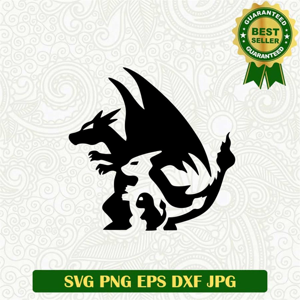 Charizard Flame Evolution Svg, Fiery Pokemon Dragon Svg, Red Fire Char ...