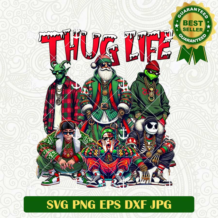 Christmas Thug Life Santa Claus Wearing Streets Stye PNG, Home Alone T ...