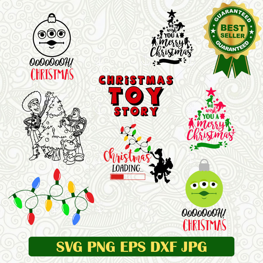 Christmas Toy Story Character Bundle SVG, Toy Story Christmas Light SV ...
