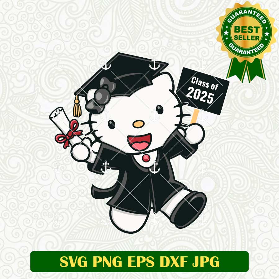 Class of 2025 Hello Kitty SVG, Senior SVG, Graduation SVG PNG – Lightberty