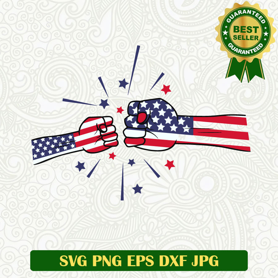 Dad and Son First Bump America Flag SVG, Father's Day SVG, Dad And Son ...