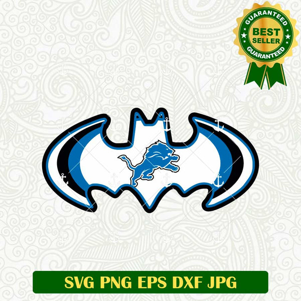 Detroit Lions Batman Logo SVG, Detroit Lions Logo SVG, Lions NFL Super ...