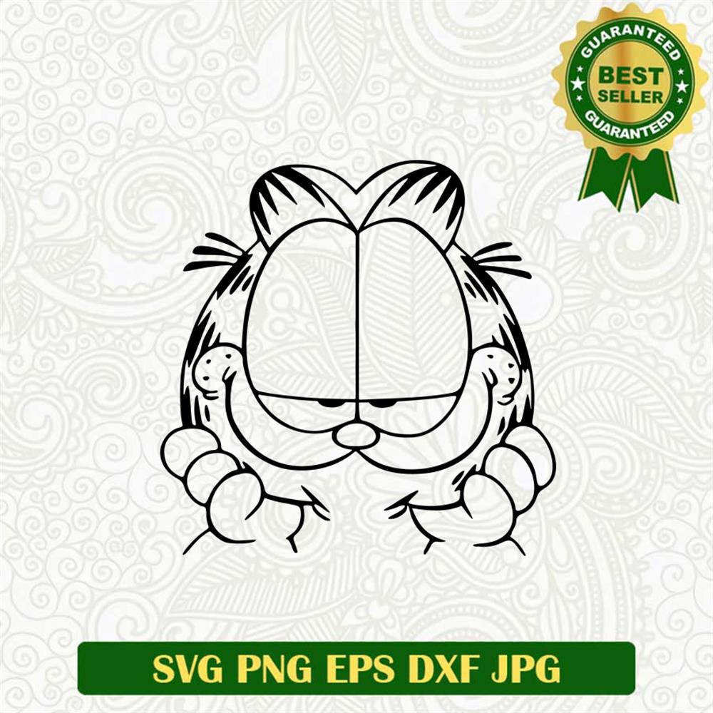 Garfield Face SVG, Cartoon Cat SVG, Comic Humor SVG PNG – Lightberty