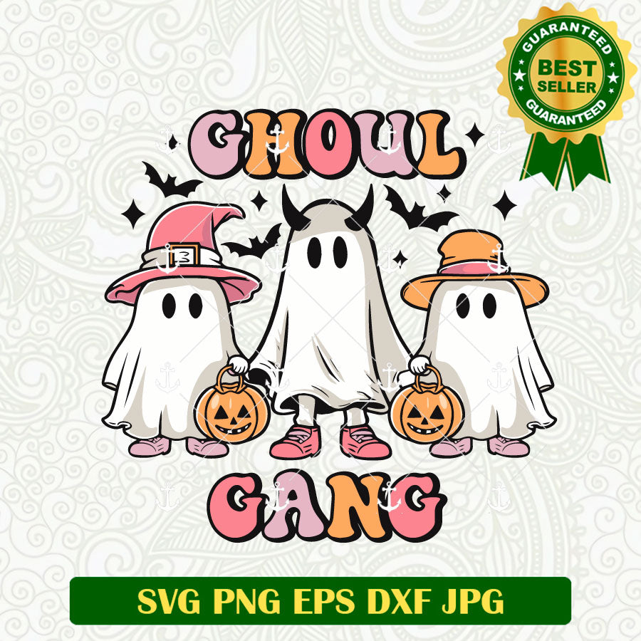 Ghoul Gang Halloween SVG, Cute Ghost Halloween SVG, Ghost Boo Ghoul SV ...