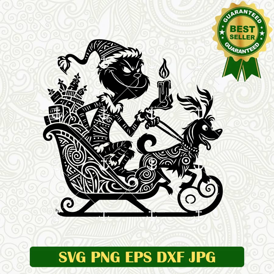 Grinch Santa Claus Mandala SVG, Christmas Grinch SVG, Grinch Mandala Z ...