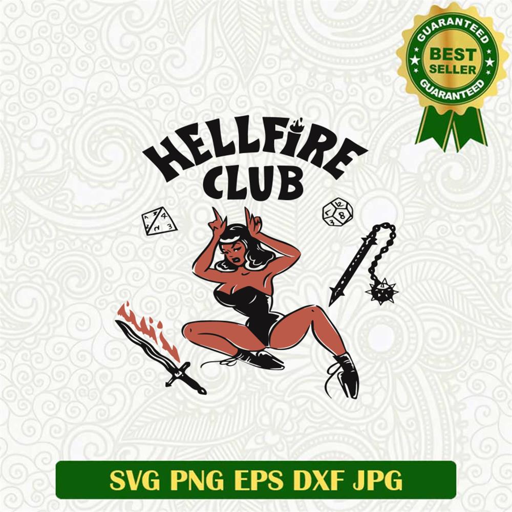 Hellfire Club Dungeon And Dragon Sexy Girl SVG, Hellfire Club Stranger ...