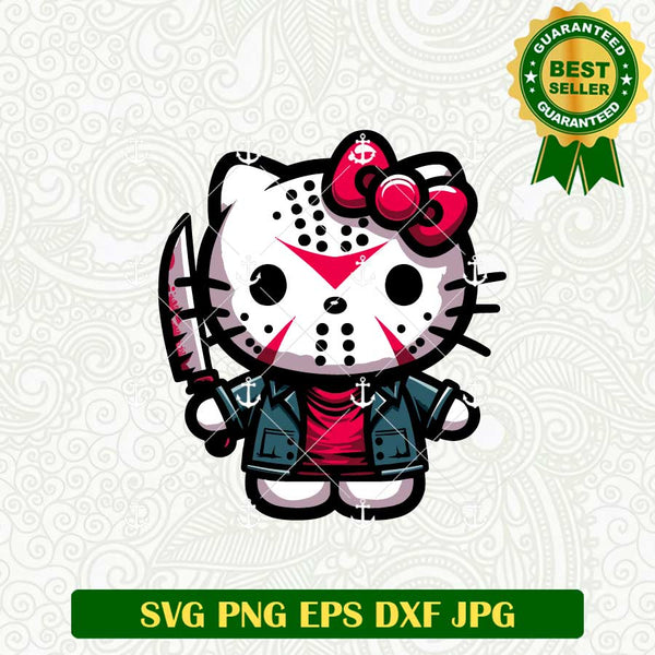 Hello Kitty Jason Voorhees SVG, Hello Kitty Horror Character SVG, Hell ...