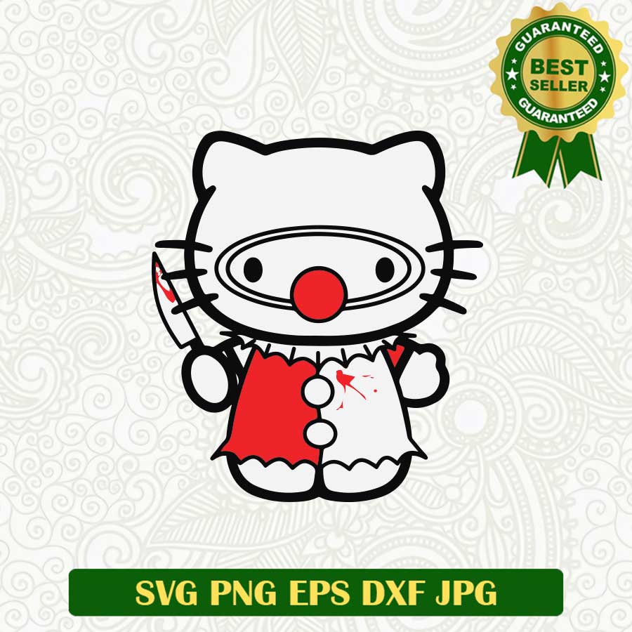Hello Kitty Jason Vorhees Horror SVG, Hello Kitty Horror Movie SVG PNG ...