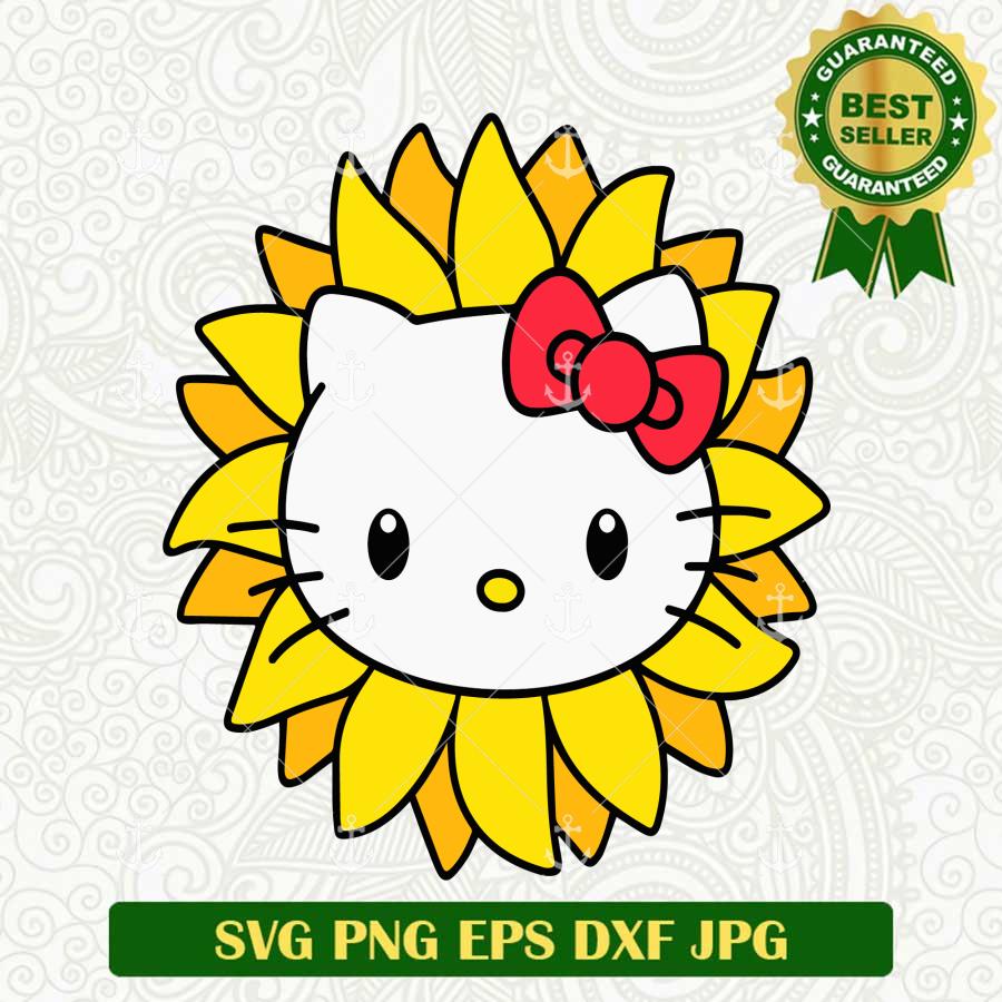 Hello Kitty Sunflowers SVG, Hello Kitty SVG PNG – Lightberty