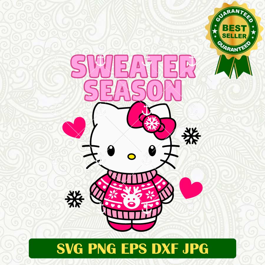 Hello Kitty Sweater Season SVG, Hello Kitty Ugly Sweater SVG, Hello Ki ...