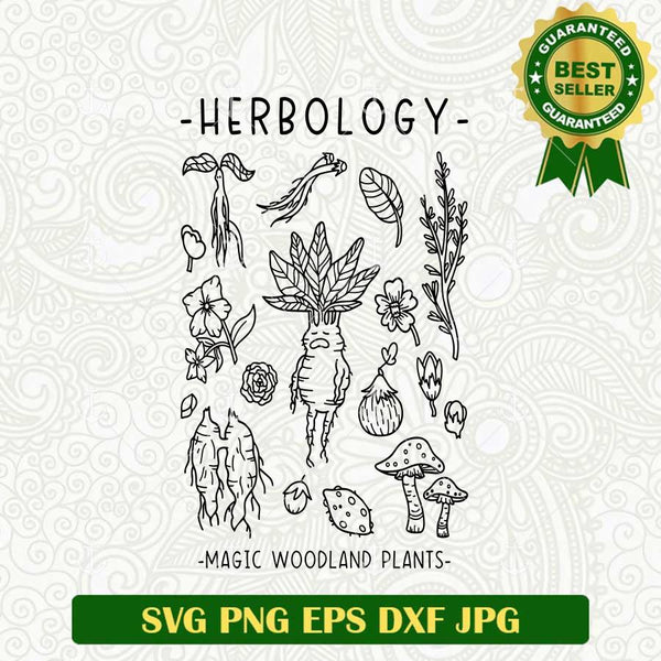 Herbology Magic Woodland Plants SVG, Wizardy Plants SVG PNG, Wizard He ...