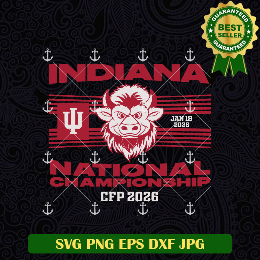 Indiana National Chapionship CFP 2026 SVG, Indiana Hoosiers Football S ...