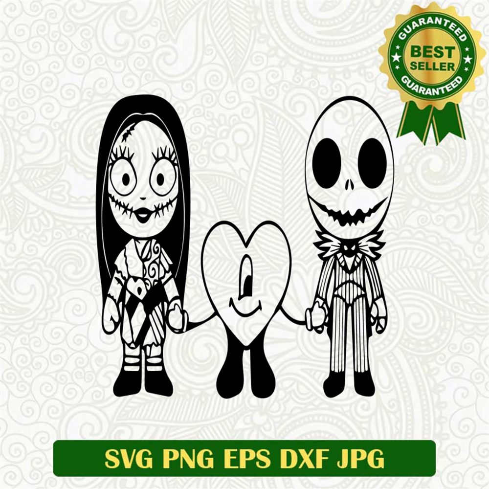Jack and Sally Valentine SVG, The Nightmare Before Christmas SVG, Vale ...