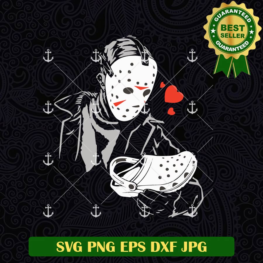 Jason Voorhees Love Crocs SVG, Jason Voorhees SVG, Crocs Funny SVG ...
