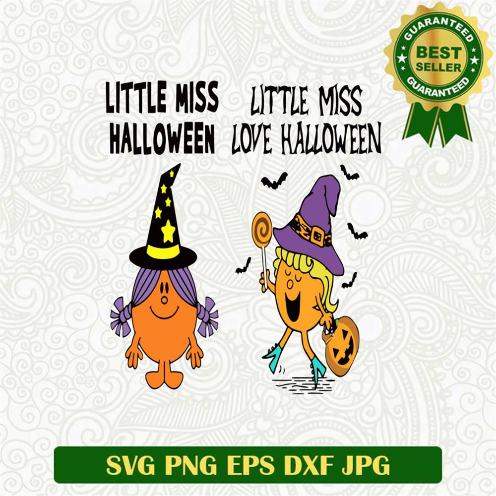 Little Miss Bundle SVG, Halloween Girl Faces SVG, Cute Spooky Characte ...