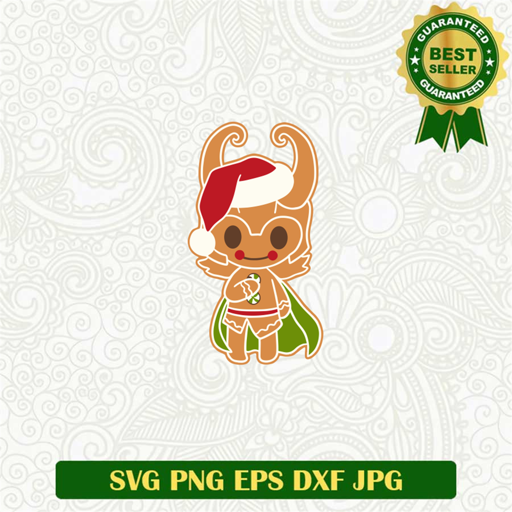 Loki in Christmas Attire SVG, Loki SVG, Christmas Gingerbread SVG ...
