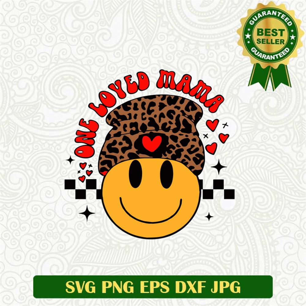 Loved Mama Svg, Smiley Leopard Hat Svg, Funny Mom Face Svg Png – Lightberty