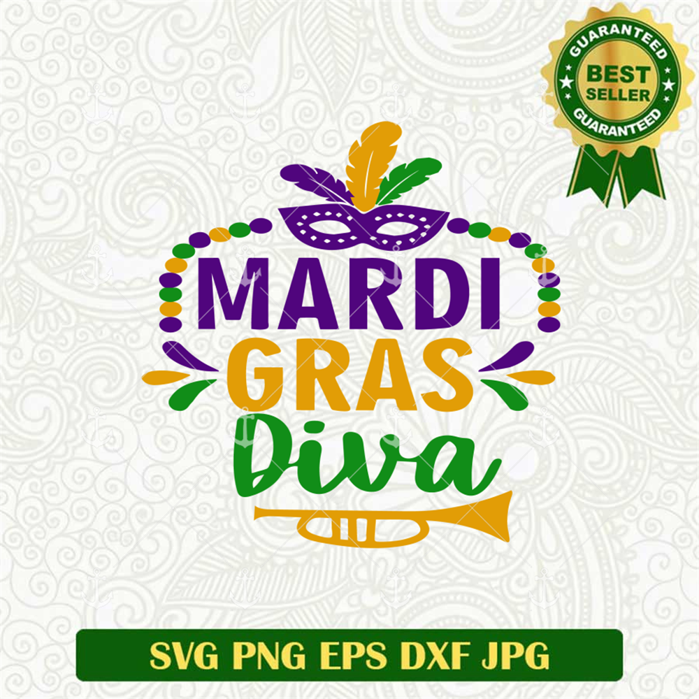 Mardi Gras Diva SVG, Mardi Gras SVG, Mardi Gras Queen SVG – Lightberty