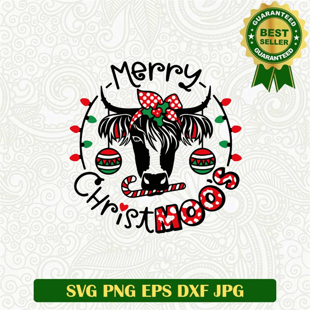 Merry Christ Moo Svg, Christmas Cow Funny Svg Png – Lightberty