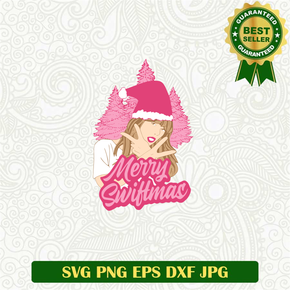 Merry Swiftmas SVG, Taylor Swift SVG, Pink Christmas tree SVG – Lightberty