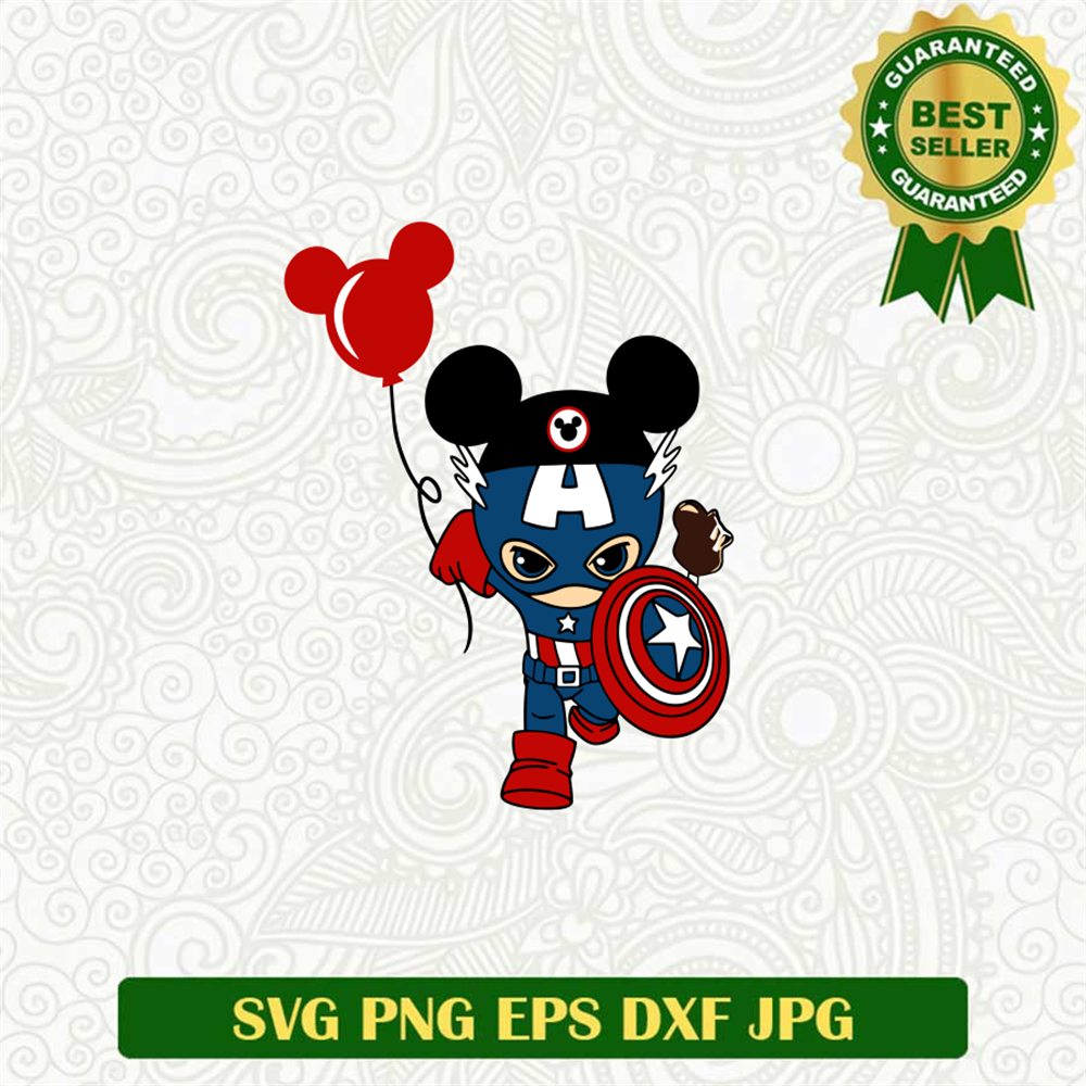 Mickey Captain America SVG, Mickey Mouse SVG, Captain America SVG ...