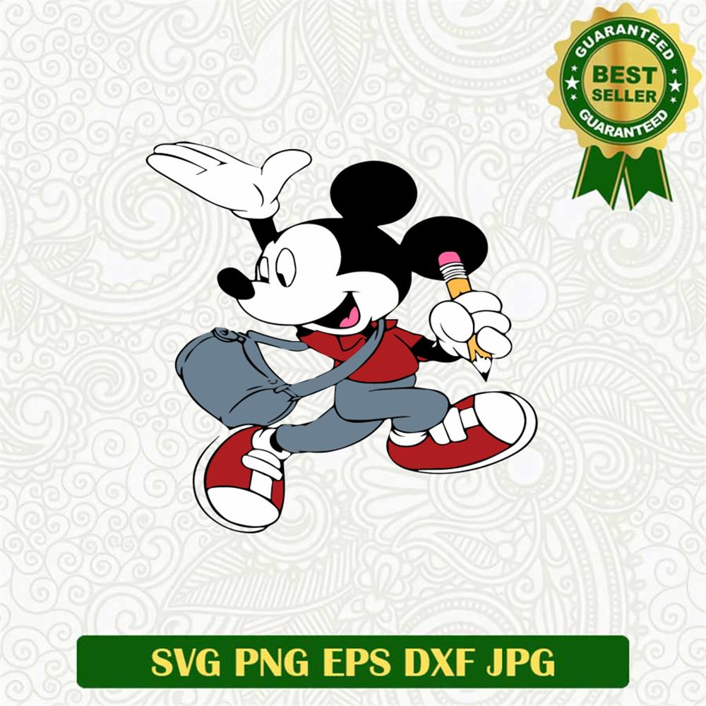 Mickey School SVG, Back to School SVG, Disney Student SVG PNG – Lightberty