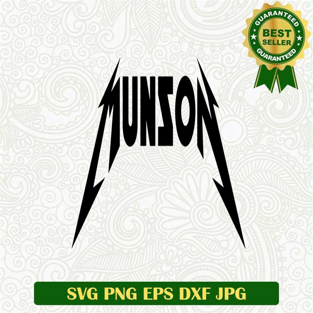 Munson rock logo SVG, Eddie munson Stranger things SVG, Munson metalli ...