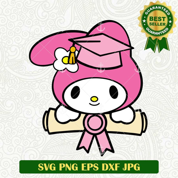 My Melody Graduate SVG, My Melody Hello Kitty Senior SVG – Lightberty