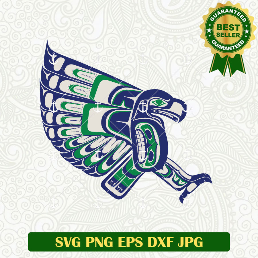 Native American Tribal Art Seattle Seahawks SVG, Pacific Northwest SVG ...