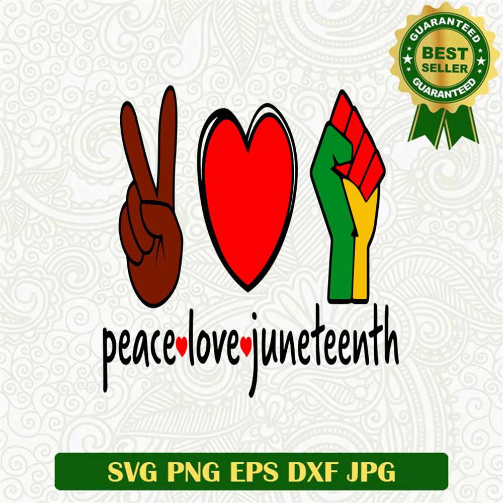 Peaces Love Juneteenth SVG, Juneteenth SVG, African American Freedom S ...
