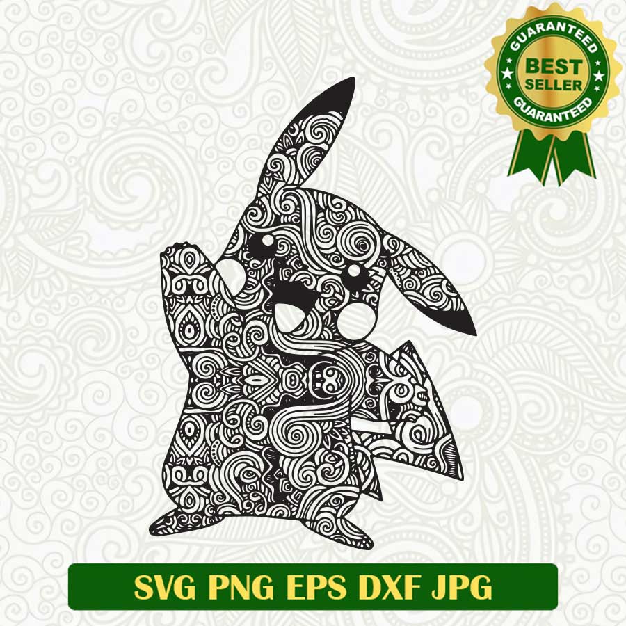Pikachu Mandala SVG, Pokemno Pikachu Mandala SVG PNG – Lightberty