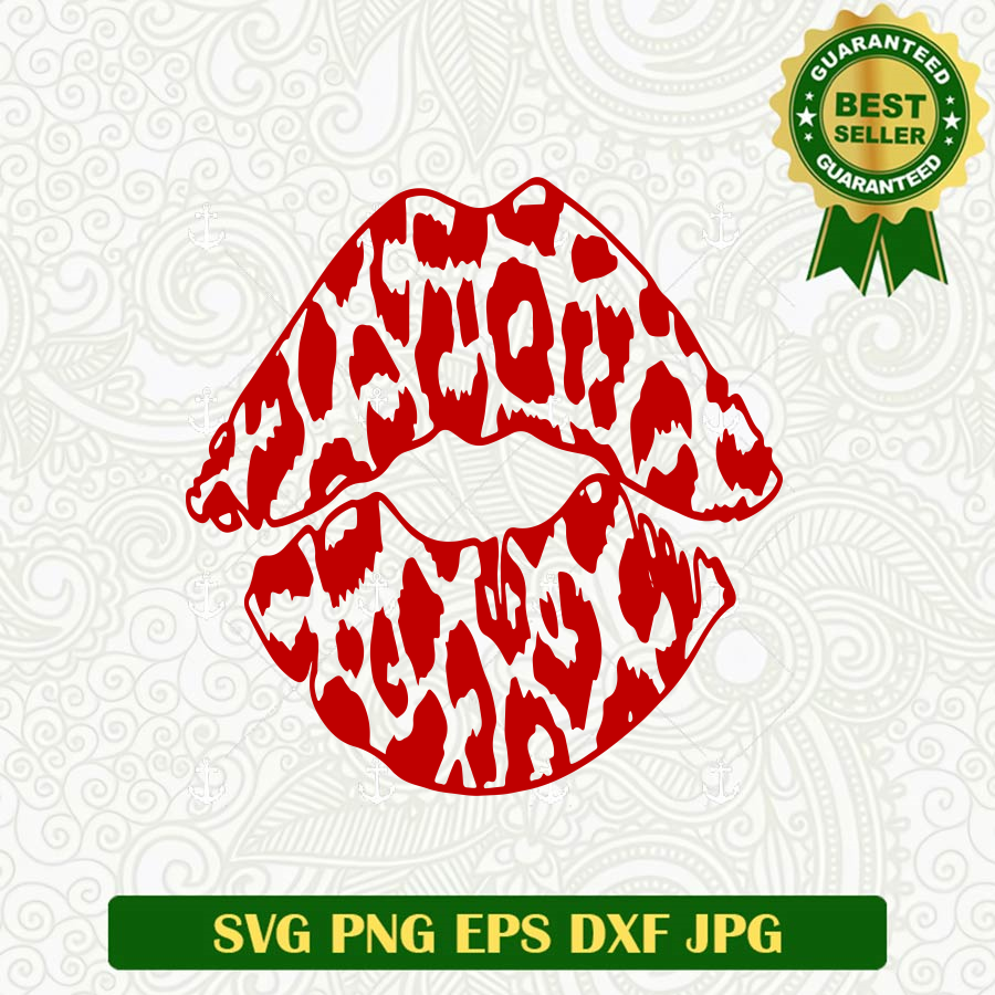 Red Leopard Print Lips SVG, Lips SVG, Red Leopard SVG – Lightberty