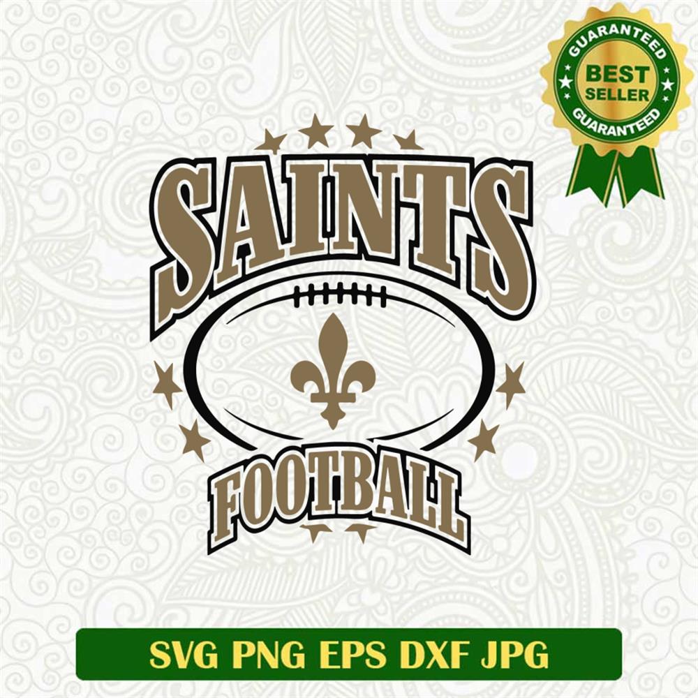 Saints Logo Classic SVG, Football Badge SVG, Black and Gold Pride SVG ...