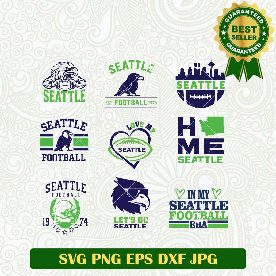 Seattle Football SVG, Seattle Seahawks SVG, Love My Seattle SVG ...