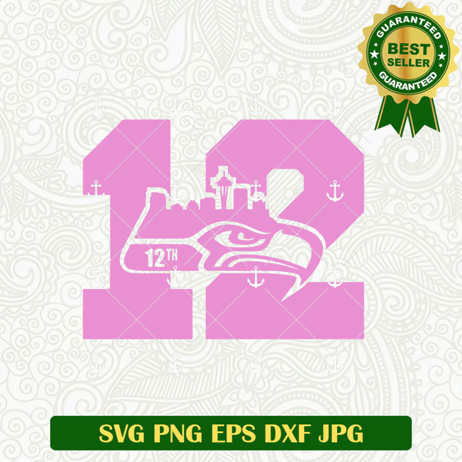 Seattle Seahawks 12th Man SVG, Seattle Seahawks SVG, Seattle City Skyl ...